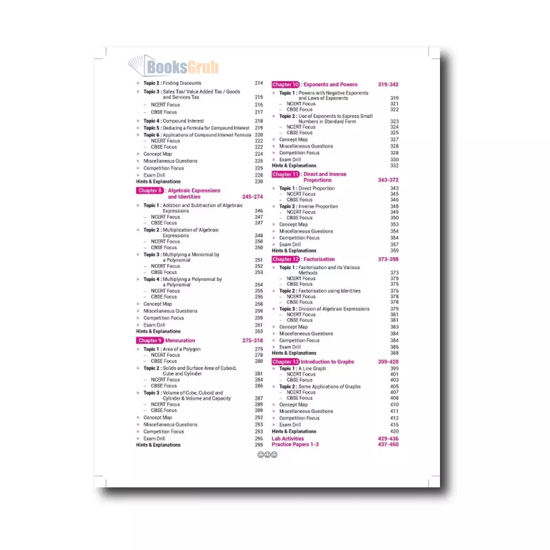 Buy CBSE 100 Percent Class 8 Mathematics Book for 2025-26 Exam | Based ...