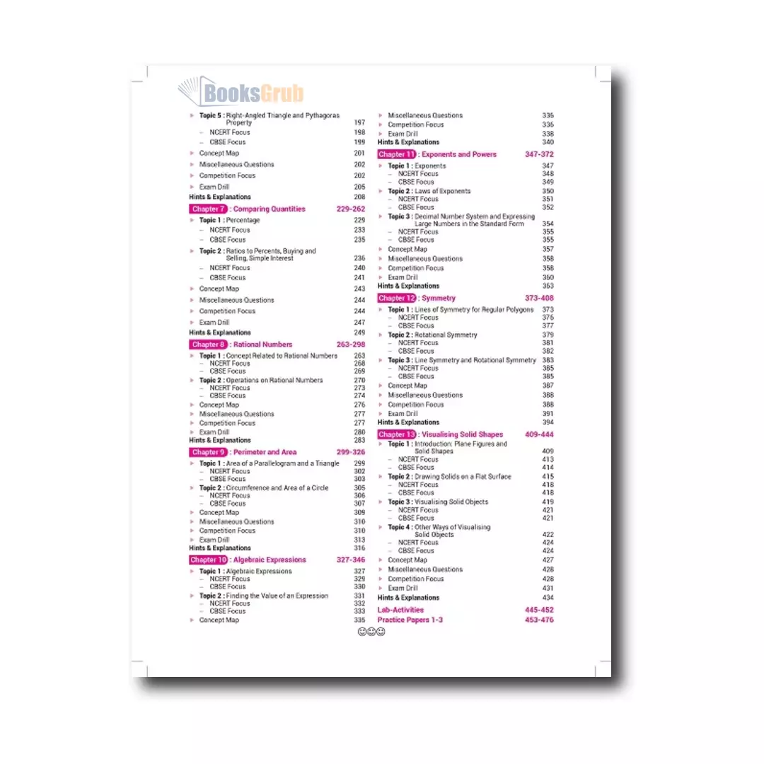 Buy CBSE 100 Percent Class 7 Mathematics Book for 2025-26 Exam | Based ...